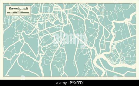 Urban vector city map of Rawalpindi, Pakistan, Asia Stock Vector Image ...
