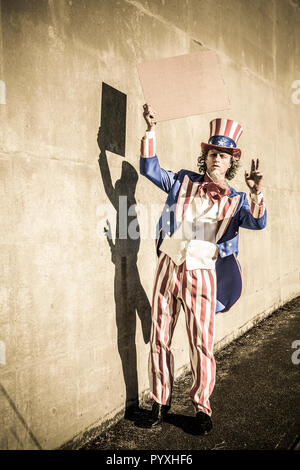 Blank side of a road sign, blue sky in background Stock Photo - Alamy