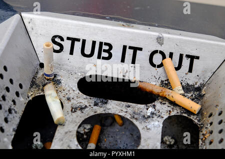 Stub it Out Ashtray Stock Photo - Alamy