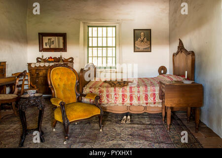 Interior of La Casa de Estudillo Museum, Old Town, San Diego ...