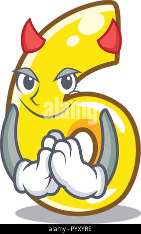 Angry number six door sign on cartoon Stock Vector Image & Art - Alamy