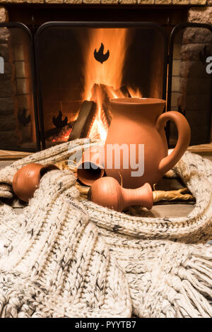 A vertical closeup of a nice cozy winter landscape in the park with a ...