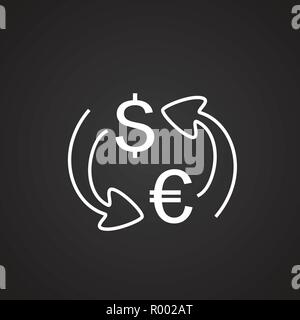 Converting exchange value thin line on white background Stock Vector ...