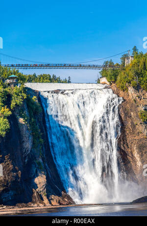 Powerful Montmorency waterfall near Quebec Stock Photo - Alamy