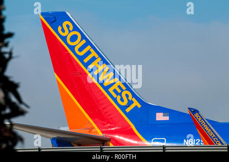Southwest jet (airplane) at San Diego International Airport, San Diego ...