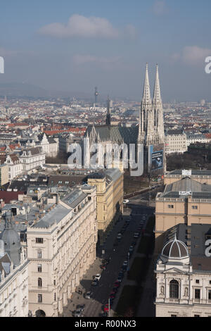 Wien, Stadtpanorama, Blick über die Innenstadt mit Stephansdom - Vienna ...