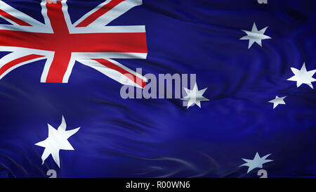 Australia flag - realistic waving fabric flag Stock Photo - Alamy