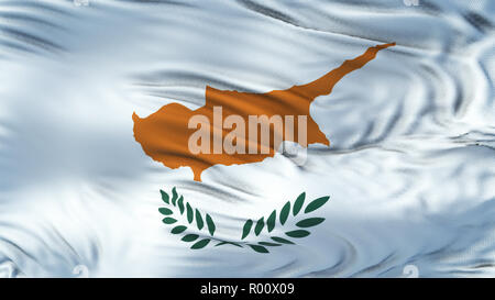 The flag of Cyprus with realistic waving fabric design Stock Photo - Alamy