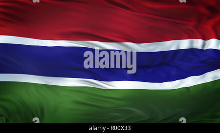 Gambia flag - realistic waving fabric flag Stock Photo - Alamy