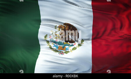 Mexico Flag - Realistic Waving Fabric Flag Stock Photo - Alamy