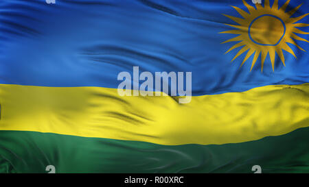 Rwanda Flag - Realistic Waving Fabric Flag Stock Photo - Alamy