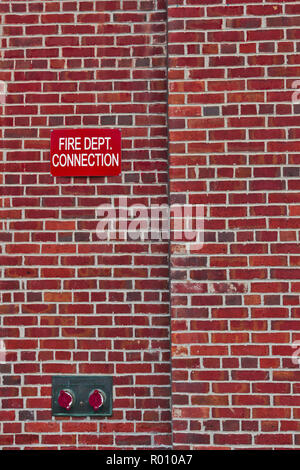 fire department connection on a building for auto sprinkler system ...