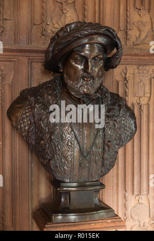 Statue bust (apparently bronze metal) of Nicholas / Nicolaus Copernicus ...