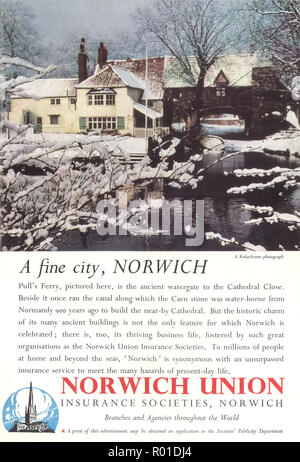 Norwich, Norfolk - Vintage travel posters Stock Photo - Alamy