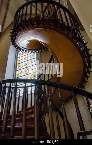 The Miraculous Spiral Staircase in the Loretto Chapel Stock Photo - Alamy