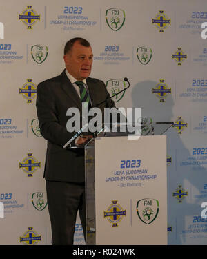 Irish Football Association Chief Executive Patrick Nelson during a ...