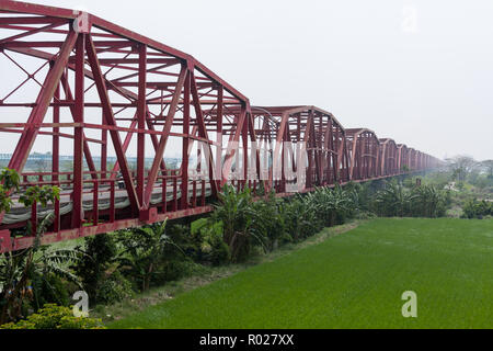 Xiluo Bridge crossing over Zhuoshui River, Xizhou Township, Changhua ...