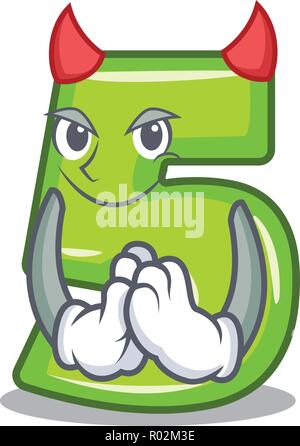 Angry number five isolated on the mascot Stock Vector Image & Art - Alamy