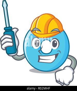 Mechanic number zero isolated on the mascot Stock Vector Image & Art ...