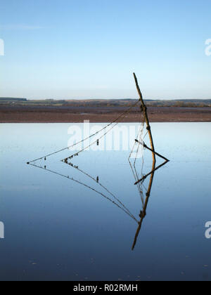 Salmon Fishing Stake Nets in the River Cree near Creetown Wigtown Bay ...