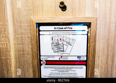 exit sign, hotel Stock Photo: 25222333 - Alamy