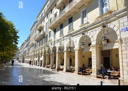 Corfu Town, The Liston, Spianada Promenade Stock Photo - Alamy