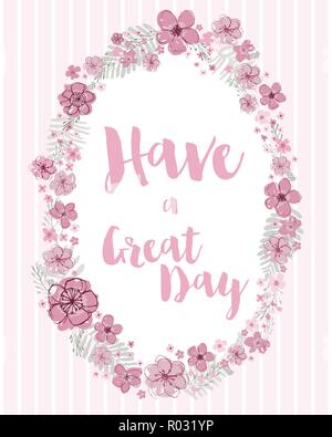 Vector illustration greeting card your are great with elegant red ...