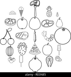 Vegetable marrow icons set outline vector. Agriculture zucchini ...