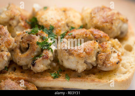 Soft herring roes or milt, from male herrings bought from a supermarket ...