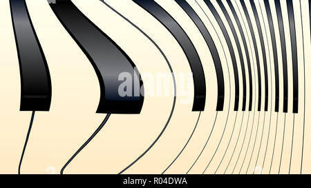 Piano keyboard, distorted Stock Photo - Alamy