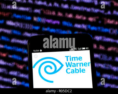 Time Warner Cable logo seen displayed on smart phone Stock Photo - Alamy
