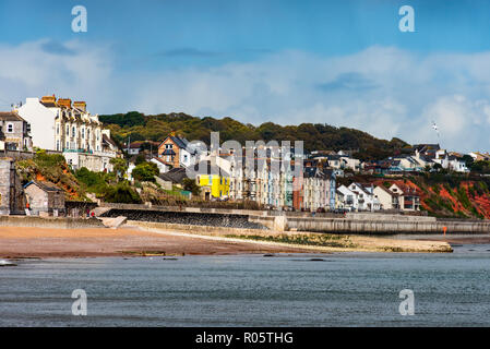 Dawlish seafront and rail track, Devon, England, United Kingdom, Europe ...