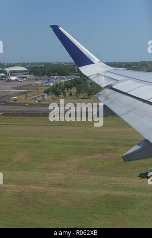 round scenery from the airplane porthole Stock Photo - Alamy