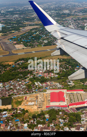 round scenery from the airplane porthole Stock Photo - Alamy
