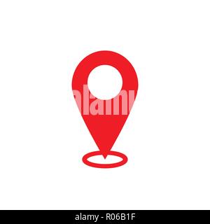 illustration of red gps pointer design icon Stock Vector Image & Art - Alamy