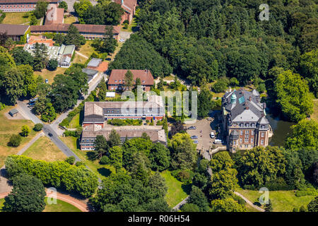 Aerial view, overview Schloss Loburg, boarding school Schloss Loburg ...