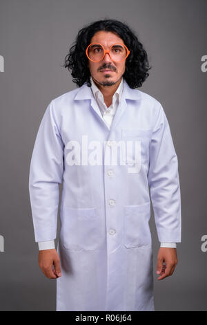 Scientist man doctor with mustache wearing big eyeglasses Stock Photo ...