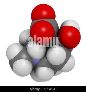 Ecgonine coca alkaloid molecule. Metabolite of cocaine. 3D rendering ...