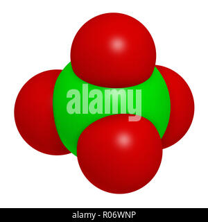 Perchlorate anion, chemical structure. Salts are used in rocket ...
