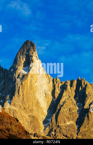 Aiguille du Dru, Les Drus mountain peak, Petit Dru summit in Chamonix ...