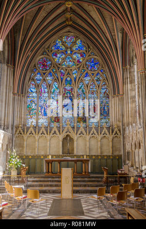 Exeter Cathedral, The Lady Chapel Stock Photo - Alamy
