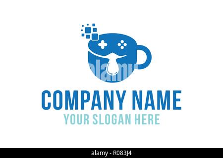 Coffee Game Logo Designs Inspiration, Vector Illustration Stock Vector ...