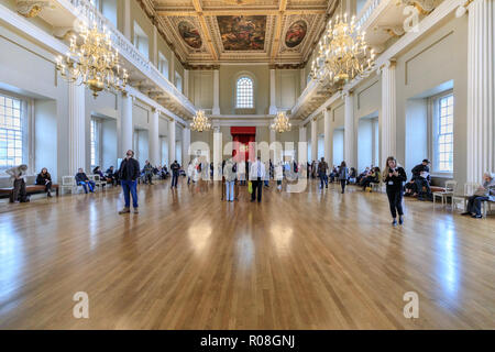 'Interior of the Banqueting Hall, Whitehall Palace', 1902. Artist ...