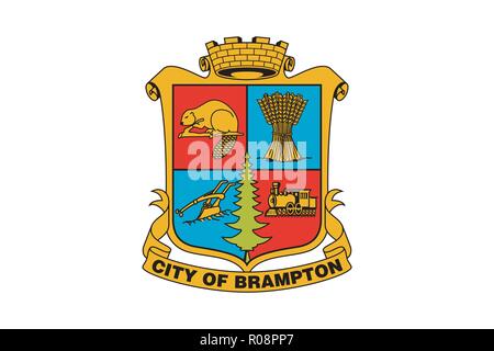 Emblem of Brampton. City of Canada. Vector illustration Stock Vector ...
