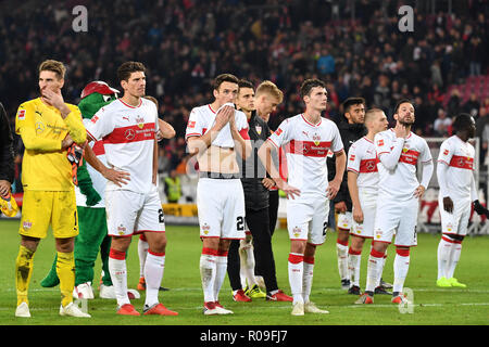 Stuttgart players, including goalkeeper Ron-Robert ZIELER (VFB ...