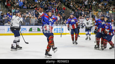 ECHL Nov 2 - Jacksonville, FL, U.S.: Jacksonville Icemen forward Wacey ...