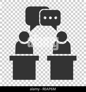 Politic debate icon in flat style. Presidential debates vector ...