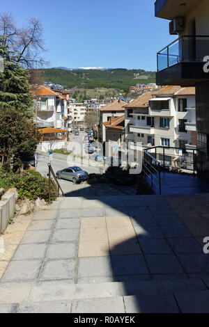 SANDANSKI, BULGARIA - APRIL 4, 2018: The Center and street in town of ...