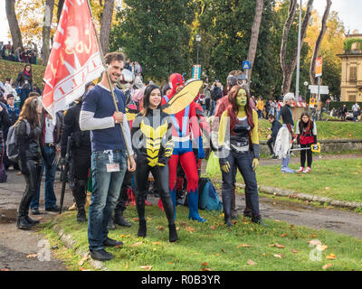 Particiants at the "Lucca comics & games", an annual comic book and ...