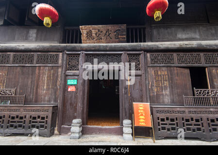 FURONG, HUNAN, CHINA, 9JUL2018: The Wangcun Waterfall at Furong Ancient ...
